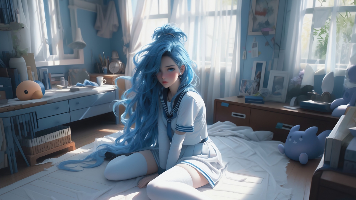 照片墙可爱双马尾甜美金克丝4k壁纸_壁纸侠